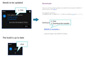 Steps to upgrade EDIUS build
